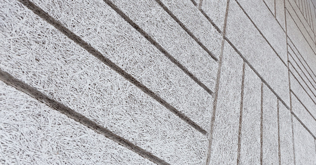 Akustikkplater med rektangulære felt | Troldtekt® tiles